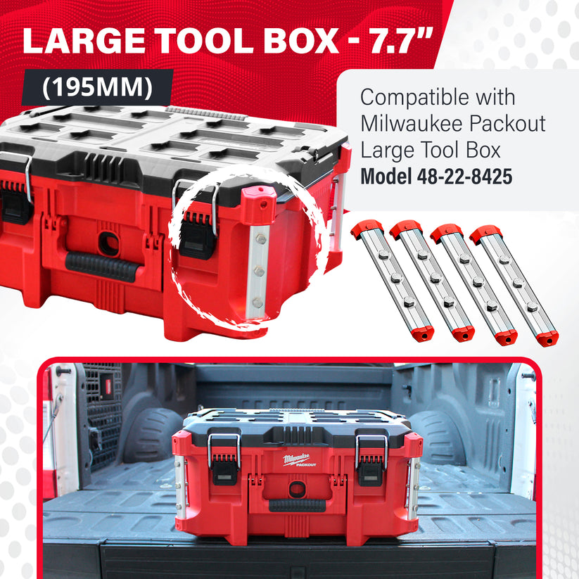 Alpha Rails™ Silver - Threaded Milwaukee Packout Rails – Alpha Engineered