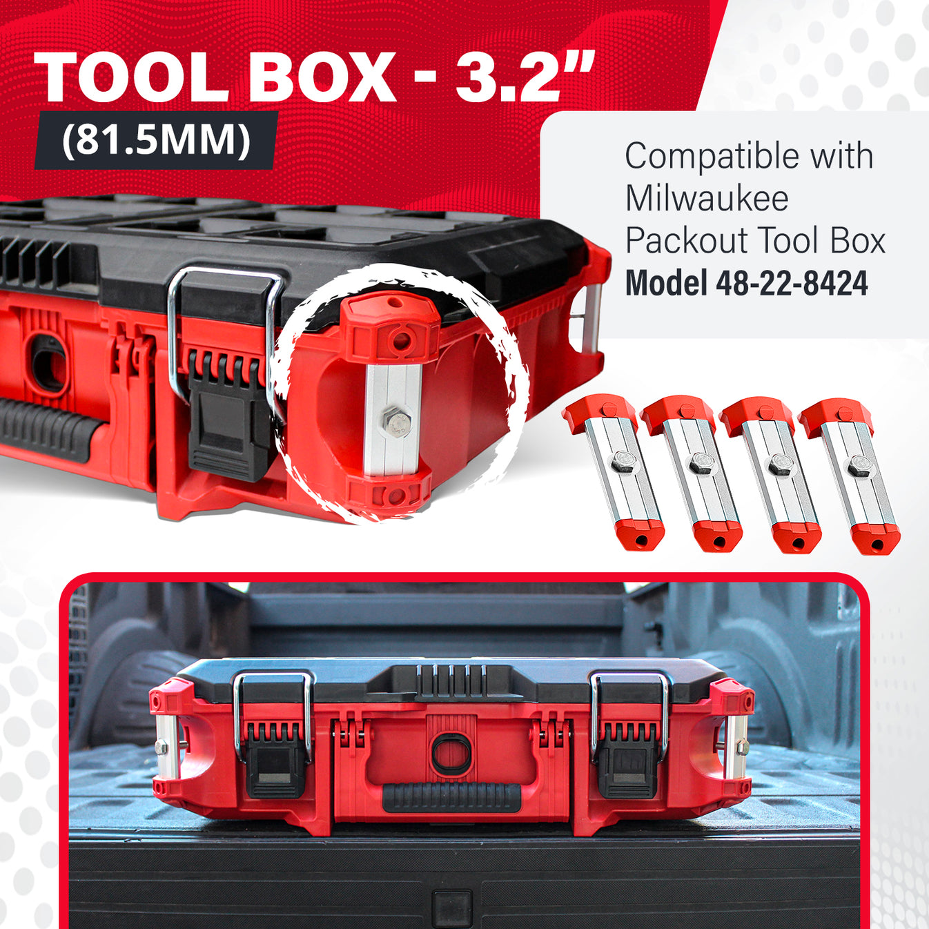Alpha Rails™ Silver - Threaded Milwaukee Packout Rails – Alpha Engineered
