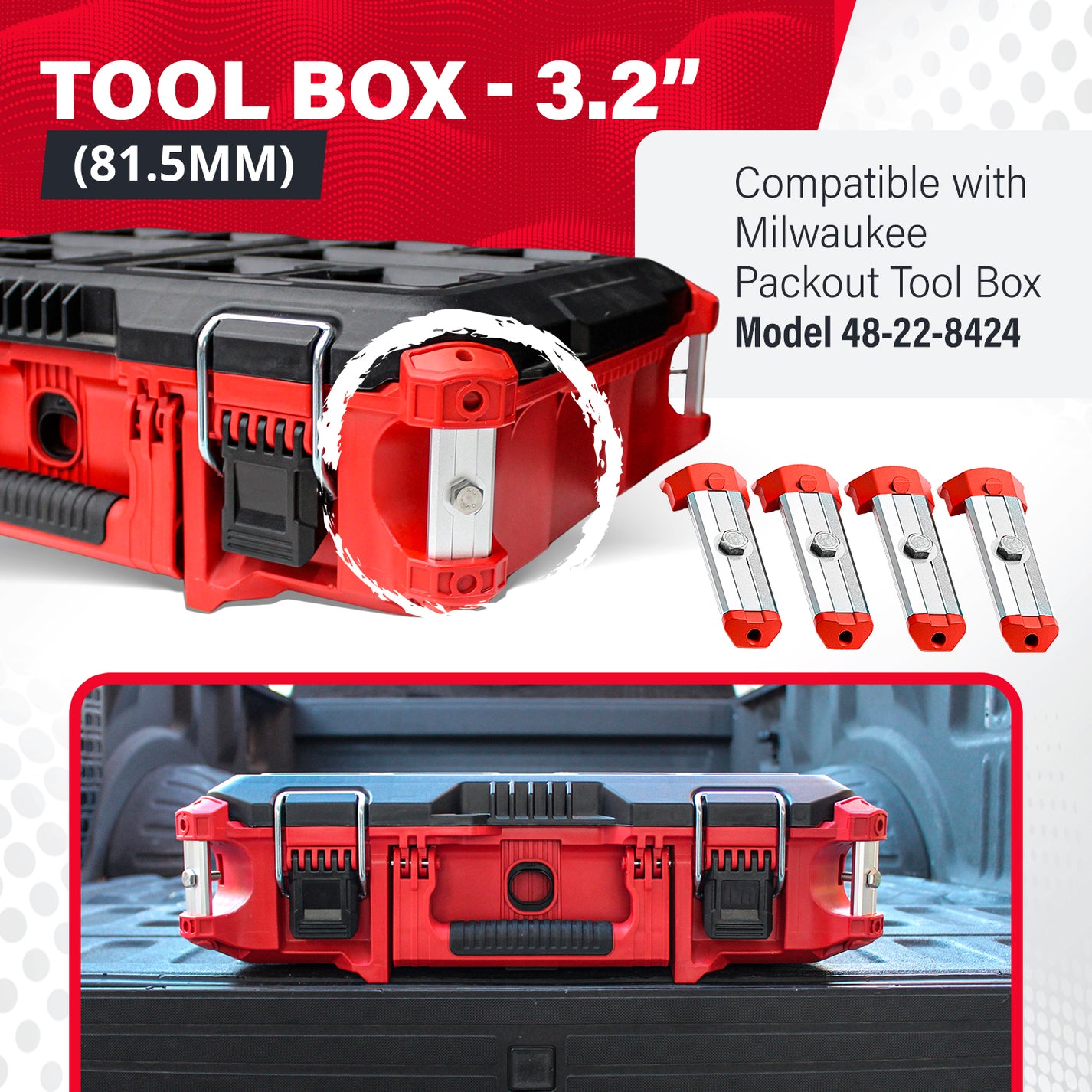 Alpha Rails™ Silver - Threaded Milwaukee Packout Rails – Alpha Engineered